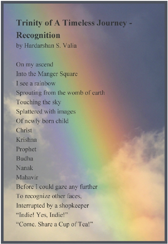 Trinity Of A Timeless Journey ~ Poems and 'Answer Hate with Love' | SikhNet