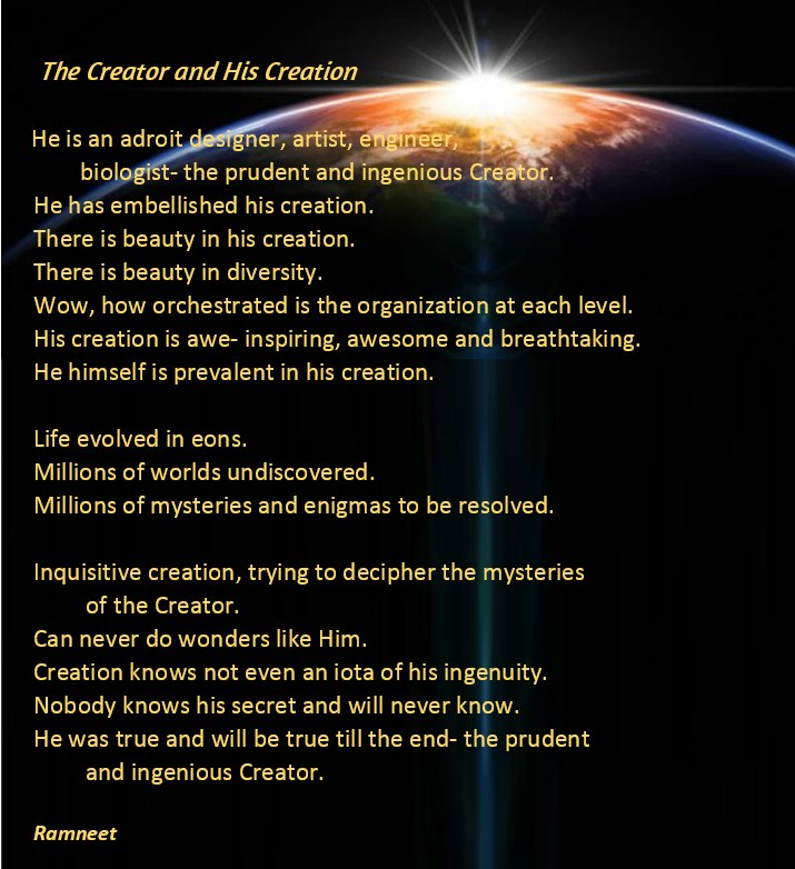 The Creator and His Creation ~ Poem by Ramneet Kaur | SikhNet