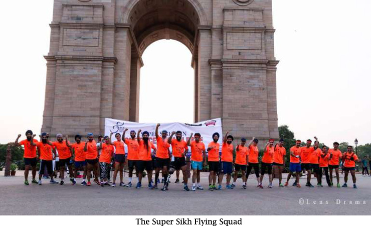 Super Sikh Flying Squad Run for Humanity | SikhNet