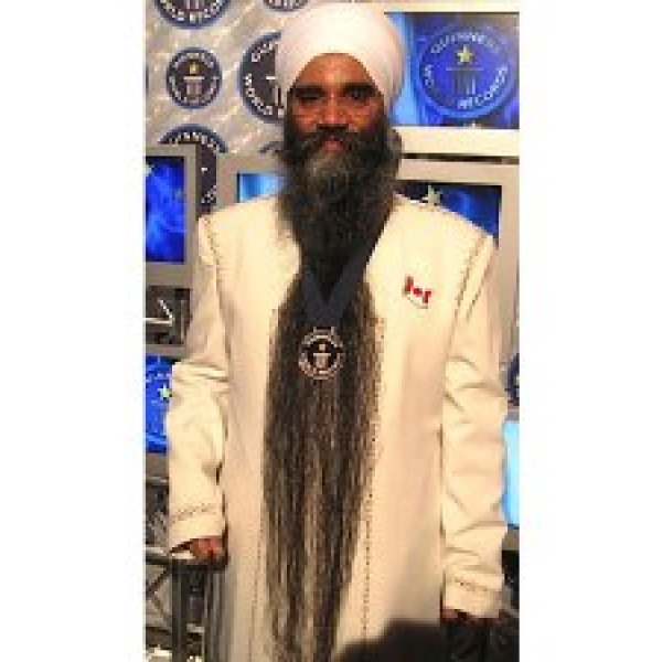 Bhai Sarwan Singh breaks his own record of longest beard | SikhNet