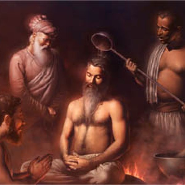 Painting of Guru Arjun Dev ji ~ Bhagat Singh | SikhNet