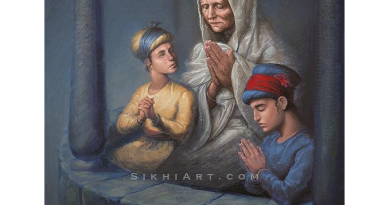 Art: Mata Gujri Ji and the Chote Sahibzade | SikhNet