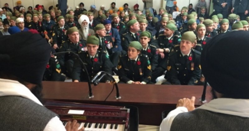 Canadian Soldiers Mark Remembrance Day at Sikh Gurdwara | SikhNet