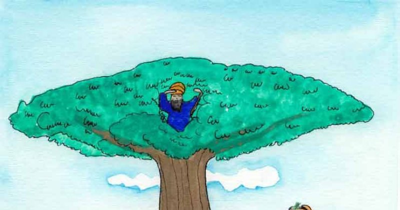 Peepal Tree Drawing For Kids With Colour